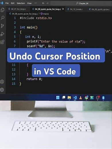 Retrieve Last Cursor Position in VS Code! ⌨️ #vscodetips