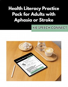 Aphasia, Stroke, or TBI Health Literacy Activities | Functional
