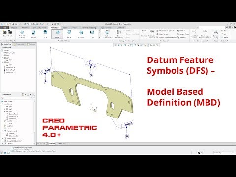 Creo Parametric - Datum Feature Symbols - Geometric Dimensioning and Tolerancing (GD&T)