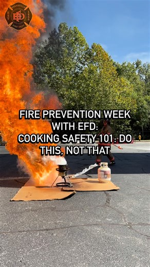 12K views · 196 reactions | FIRE PREVENTION WEEK CONTINUES: Today we’re tackling one of the most dangerous home fire scenarios: a kitchen oil/grease fire EFD Instructor Mike Doran is here to show you exactly what to do and what NOT to do when it happens  Spoiler: The wrong move could make things much worse. #FirePreventionWeek #EFD #KitchenSafety #FireSafetyTips #SafetyFirst #EvansvilleFire #EvansvilleFD #KitchenFireSafety | Evansville Fire Department | Facebook