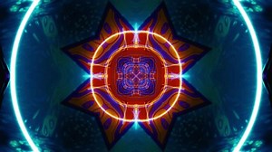 Psychedelic 3D Mandala with Vibrant Kaleidoscope Patterns