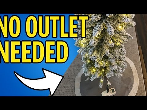 Any tree can be a “Cordless Christmas Tree Setup: Power Your Tree With a Power Bank + Remote Switch”