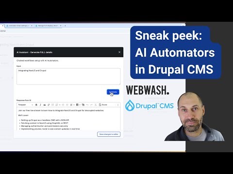 Sneak peek: AI Automators in Drupal CMS
