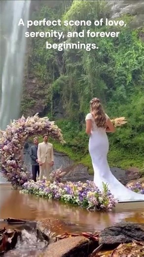A Bride’s Walk to Forever | Waterfall Wedding Moment 💍🌿