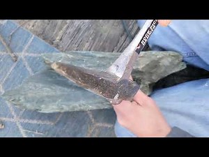 How to break a rock with a hammer and cold chisel