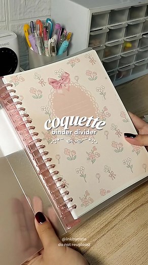 Pink Coquette Binder Divider Design Ideas