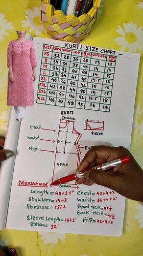 28K views · 215 reactions | Kurti Size Chart ✅ Measurement All Size #fblifestyle #fblivevideo #sewingtipsforbeginners #learnsewing #womenclothing | Reba Modak | Facebook