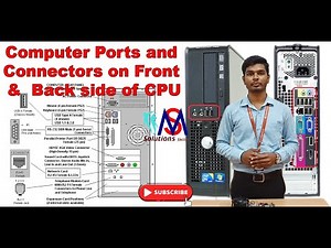 Back and Front Panel Connectors of a CPU and their Uses and Functions |Computer ports and connectors