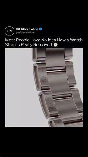 TRF BLACK N WHITE | Most people wear a metal watch every single day… without realizing that a tiny 1–2mm spring bar is the only thing holding the entire strap... | Instagram