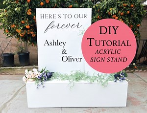DIY Acrylic Wedding Sign Stand: Wooden Base PDF Tutorial - Etsy