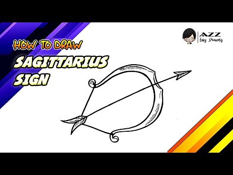 How to draw Sagittarius Zodiac Sign step by step
