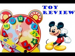 Mickey Mouse Clock Review, fun clock, puzzle, numbers, and shapes!Fun for everyone!