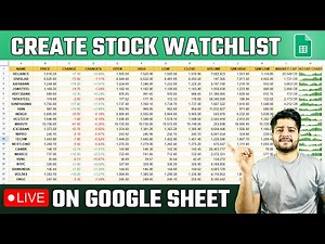 Build a Stock Watchlist with Live Data in Google Sheets | How to Make Live Watchlist on Google Sheet