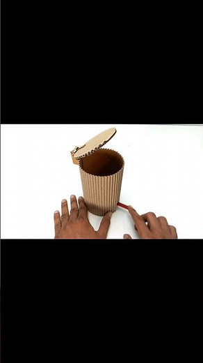 mini dustbin from cardboard