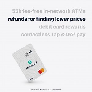 Can your debit card do this? 🙌 Contactless Tap & Go® pay. 💳 Debit Card Rewards 💵 Refunds up to $1,000/yr for finding lower prices. 🏧 55,000 Fee- Free in-network ATM's. Sign up today! www.moneylion.com/banking/ #RoarMoney | MoneyLion