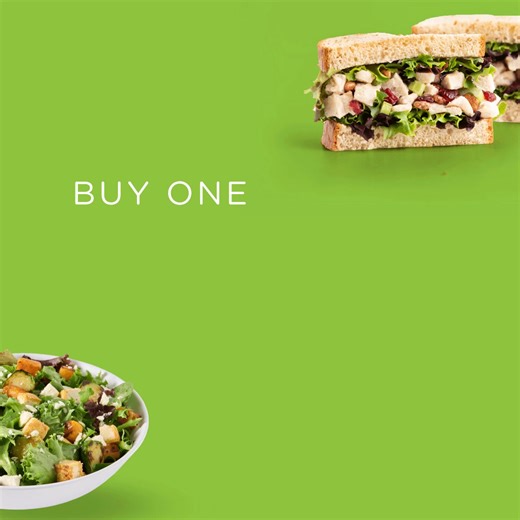 Deal unlocked! BOGO 50% off all entrees today with code TGIF50 at checkout. Only valid when ordering online through Saladworks.com at participating locations. Entree purchases include any Salad, Grain Bowl, Sandwich, Panini, Wrap, and Pick2. Discount applied to entree subtotal of equal or lesser value. Cannot be combined with other offers. #saladworks #healthylunch #deals | Saladworks | Facebook