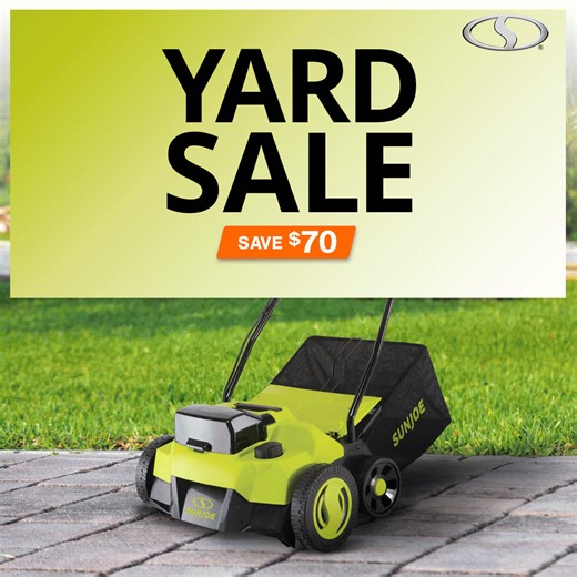 ⏰ [USE CODE PREP25]⏰Sun Joe 48-Volt Cordless Lawn Dethatcher & Scarifier ON SALE NOW! Refresh your lawn and SAVE $70! Limited Time Only, While Supplies Last! ***TOP FEATURES*** ♻️Maintenance free - No gas, cords, fumes or costly seasonal tune-ups 🔋Advanced 48-Volt IONMAX™ battery technology for peak power and performance 💪Powerful 600 W brushless motor rakes a 14.2"" wide path to get your job done faster 🌱Scarifier function to cut grass roots for thicker growth, healthier lawns ⚙️AirBoost tec