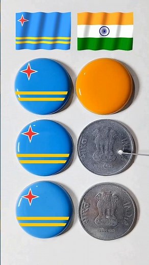 🇮🇳🇦🇼 || Water Drop drawing on Bahrain Flag | Creative Flag Art | #Trending #Shorts #art #video