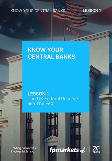 We’re kicking off our Know Your Central Bank series with the US Federal Reserve Bank – one of the most influential financial institutions in the world. The Fed’s decisions have a far reaching impact, shaping global markets, jobs, and economic growth. Check out our video for a quick introduction to what the Fed does and why it matters. Follow us for more insights into the world’s most powerful central banks! #FPMarkets #KnowYourCentralBanks #Fed #FederalReserve #FinanceEducation