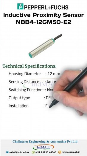 Pepperl Fuchs Inductive Proximity Sensor NBB4-12GM50-E2