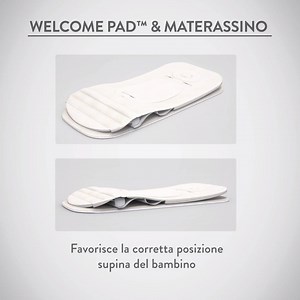 Immagina..... La prima volta che lo porterai nella sua carrozzina, le vostre prime passeggiate, il sonno beato, le prime incredibili scoperte.... Per accoglierlo al meglio, abbiamo progettato Welcome Pad, per donargli quel senso di avvolgimento e protezione di cui ha tanto bisogno nelle prime fasi della sua vita, fondamentali per il suo sviluppo. | Inglesina