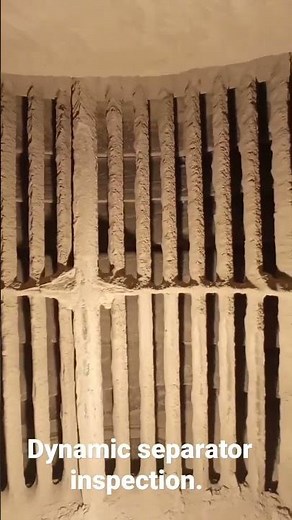 Cement mill dynamic separator internal inspection.
