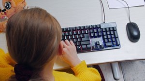 Girl Computer Table Top View Camera Stock Footage Video (100% Royalty-free) 1085231108 | Shutterstock