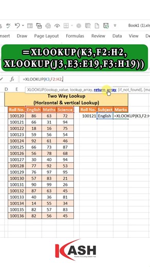 Master XLOOKUP in Excel: Vertical & Horizontal Lookups Made Easy! Follw @KASH #ExcelTips #XLOOKUP #ExcelTricks #ExcelTutorial #ExcelForBeginners #DataLookup #ExcelFunctions #ExcelSkills #SpreadsheetTips #ExcelMagic #LearnExcel #ExcelMastery #KASHindia #ExcelTraining | KASH