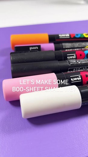 74K views · 45 reactions | Let’s draw boo sheet alright naw?! Hahahaha! 臘‍♀️藍 Supplies from @acherryontop_crafts  It’s almost #halloween are you ready for treats? Hehehe #halloweencrafts #halloweenart #mommylhey #acot #poscaart #poscapens #halloweeneveryday #acherryontop | Mommy Lhey | Facebook