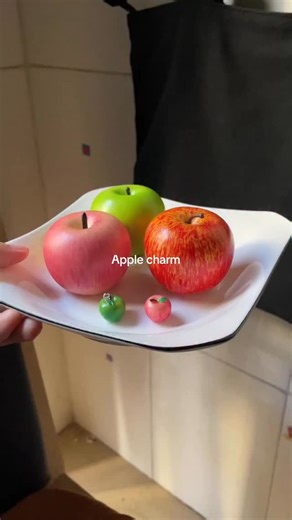 5K views · 97 reactions | handmade Apple keychain #bagcharm #keychain #handmade #cuteaccessory #apple #applecharm | Vicky Chen | Facebook