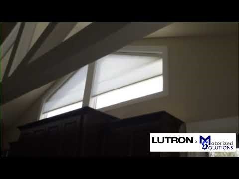 Trapezoid Honeycomb Shades - Lutron x Motorized Solutions