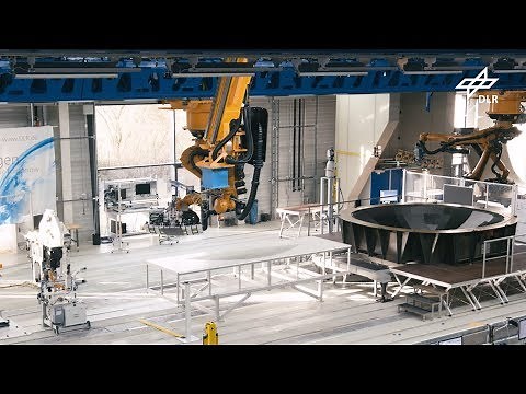 Highly automated manufacturing process for large aircraft structures in dry CFRP design