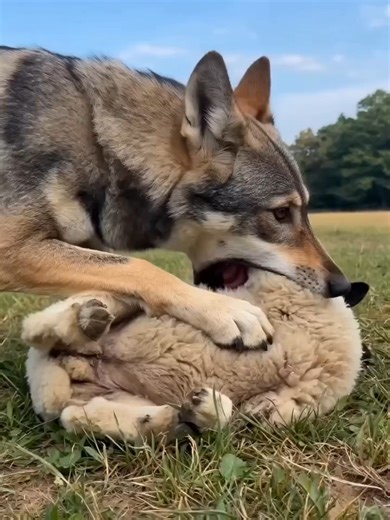 Heroic Stallion Saves Sheep from Wolf Attack