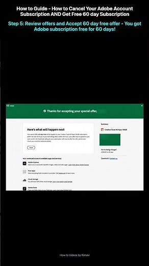 How to Cancel Your Adobe Account Subscription AND Get Free 60 day Subscription