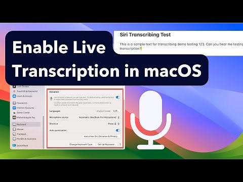 Enable Live Transcription in macOS