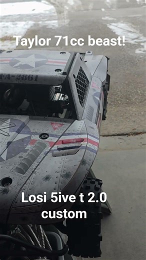 losi 5ive t 2.0. taylor rc 71cc #losi 5ive t. #2stroke #rccar #shorts