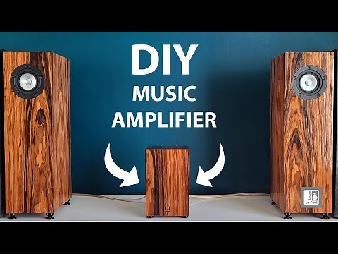 DIY Speaker Amplifier Build. An alternative to active Book Shelf or Desktop speakers. Wood Veneered