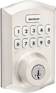 Kwikset Home Connect 620 Smart Lock Deadbolt with Z-Wave Technology, Works with Ring Alarm, Samsung Smartthings and More, Z-Wave Hub Required, Traditional Design in Satin Nickel