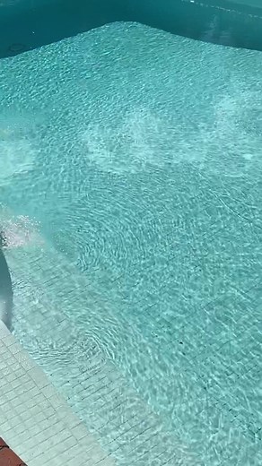 Pool Transformation Ideas: White Tiles & Blue Lagoon DIY