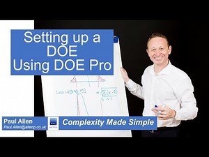 Complexity Made Simple - Setting up a DOE using DOE Pro