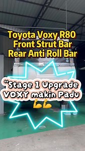 3.2K views · 2.2K reactions | MPV bukan biasa-biasa bila dah Stage 1  ✅ Pasang Stage 1: Front Strut Bar + Rear Anti Roll ✅ Lebih stabil masa corner & high speed ✅ Rasa pemanduan lebih yakin & selamat  #UltraRacing #ToyotaVoxy #Stage1Upgrade #HandlingPadu #MPVModified #KeretaLelaki #StabilTimeCorner#safetybar#frontstrutbar#rearantiroll | Vehicle Safety Bar by Ultra Racing | Facebook