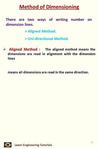 Method of Dimensioning in Engineering Drawing II ED-15