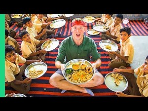 TRADITIONAL DAL BAATI Cooked for 50 School Kids! Unique DESERT Food in Rajasthan