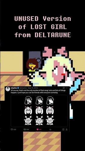 UNUSED LOST GIRL Song in DELTARUNE? #deltarune #undertale #tobyfox #gaster #sans #noelle #kris