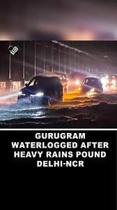 Heavy rains trigger severe waterlogging, traffic chaos in several parts of Gurugram #Haryana #Gurugram #Delhirains #Waterlogging #Traffic | Asian News International (ANI)