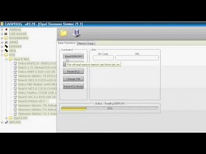 Opel ECU Z18XE Siemens Simtec 71.1 EEPROM memory read demonstration