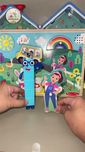 Number blocks 5 and Ms. Rachel #shorts #trendingshorts #viralshorts