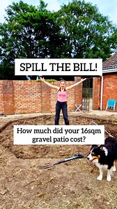 A gravel driveway or patio is one of the cheapest landscaping garden projects you can do. And it's... ✅️Permeable ✅️Doesn't require planning ✅️Easy to install And more... (see my last reel) BREAK DOWN 👇 ❤️ 2 tonnes MOT Type 1 subbase = £110 ❤️ 20sqm heavy duty gravel grids = £195 (didn't need all, so used some elsewhere ❤️ 1 tonne golden gravel to fill the grids But here's a couple of MONEY SAVING TIPS we did: 💰 I dumped a load of rubble mortar in the base first that we had in sacks from chipp