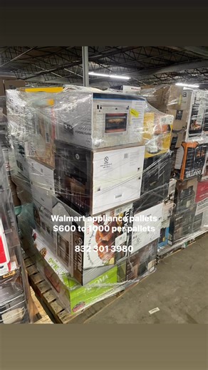 Walmart appliance pallets $600 to 1000 per pallets Directions: 2817 Berry Rd Houston, TX 77093 832 301 3980 Monday to Saturday 9:00 to 5:00 Sunday Closed | Discount Liquidators