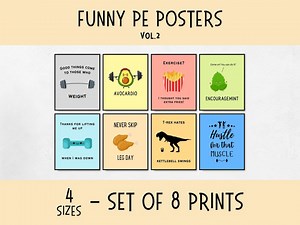 Funny Physical Education Classroom Posters, Physical Education Office Decor, High School Physical Education Decor, PE Teacher Gifts - Etsy